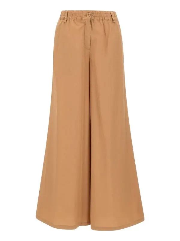 KAOS Wide-leg Casual Pants - Brown