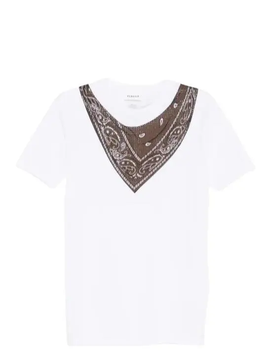 P.a.r.o.s.h Bandana Print T-shirt - White