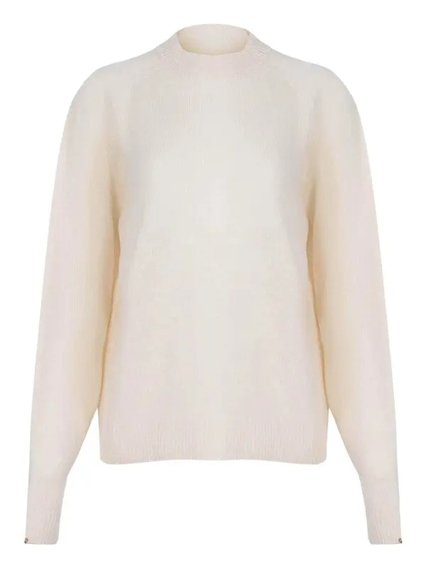 ALYSI Long Sleeve Crewneck Jumper - White