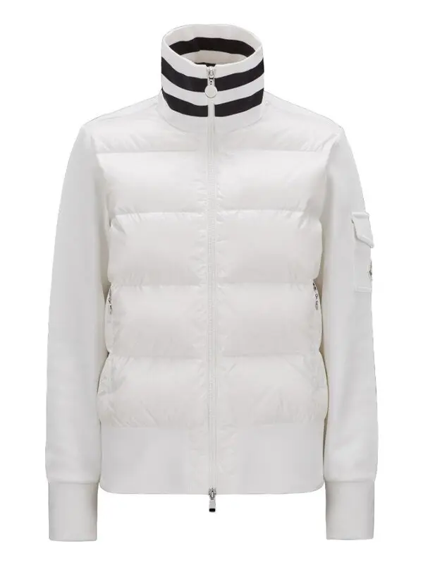 Moncler Padded Cotton Cardigan - White