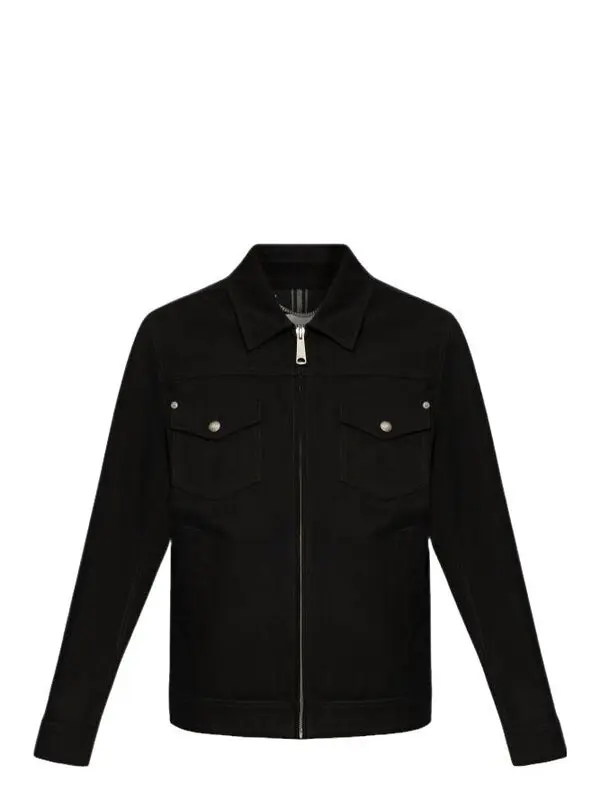 Alexander McQueen Zip-up Denim Jacket - Black