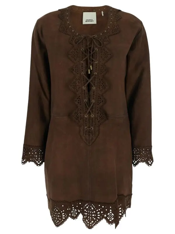 Isabel Marant Étoile Lina Lace-up Dress - Brown