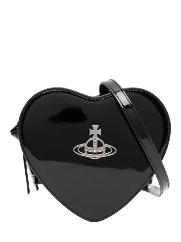 VIVIENNE WESTWOOD Heart Logo Shoulder Bag - Black