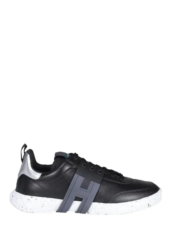 Hogan H Logo Lace-up Low-top Sneakers - Black