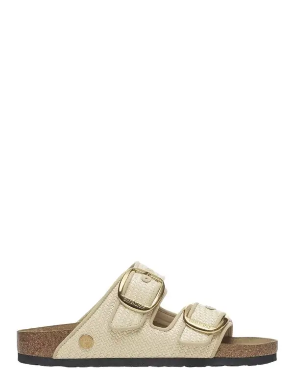 BIRKENSTOCK Textured Double-strap Flat Sandals - Nude