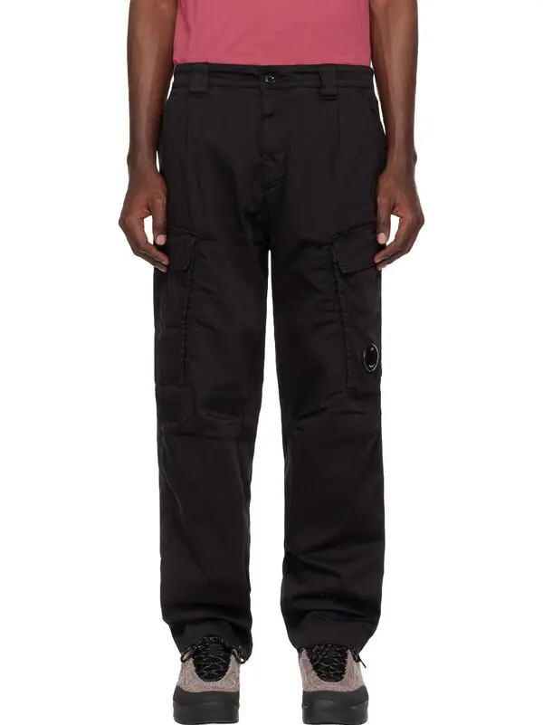 C.P. COMPANY Lens Detail Cargo Pants - Black