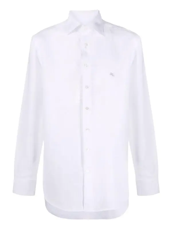 Etro Embroidered-motif Long-sleeve Shirt - White
