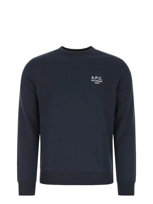 A.p.c. Logo Embroidered Crewneck Sweatshirt - Black