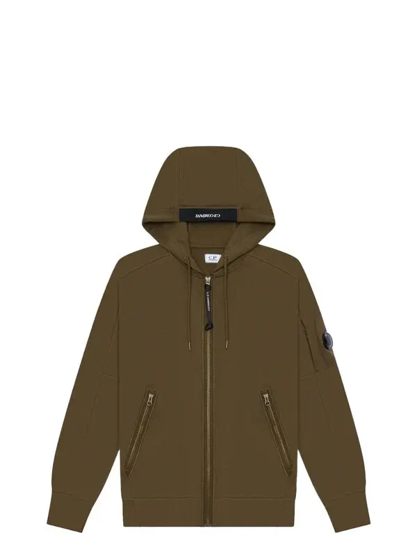 C.P. COMPANY Zip-up Hoodie - Brown