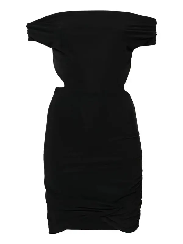 AMAZUIN Ester Cowl Neck Mini Dress - Black