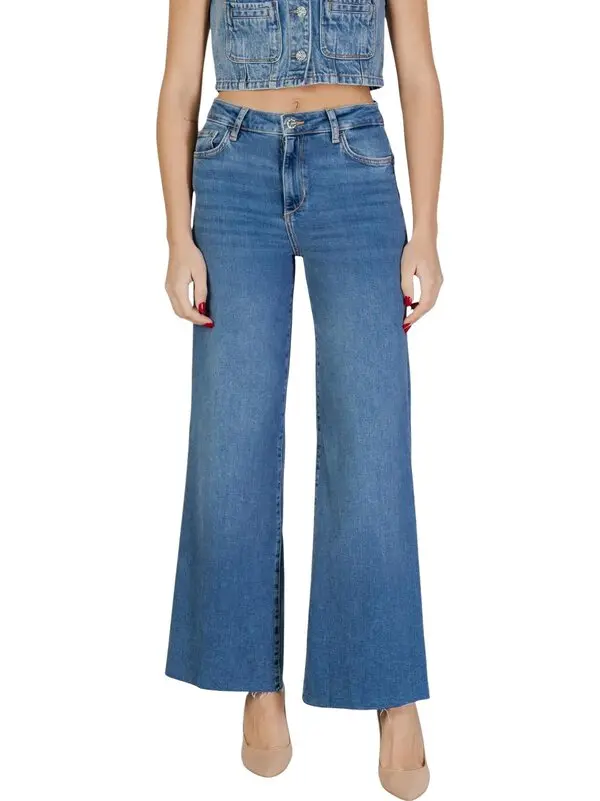 Liu Jo Medium Rise Wide-leg Denim Jeans - Blue