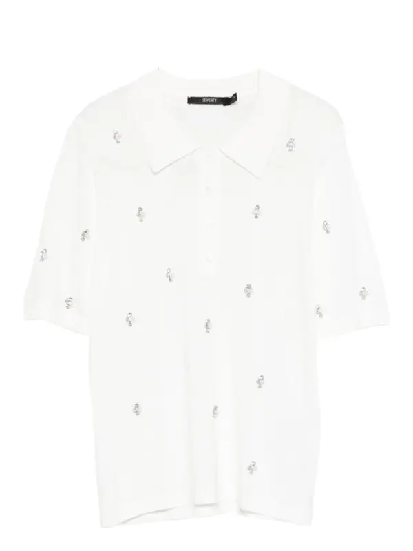 Seventy Embellished Polo Shirt - White