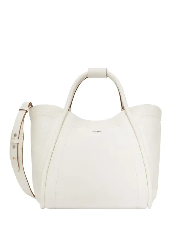 Max Mara Logo Plaque Top Handle Bag - White