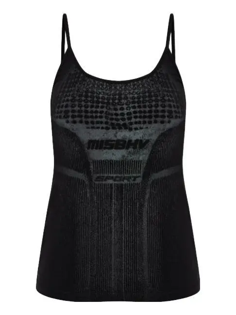 MISBHV Logo Detail Sleeveless Tank Top - Black