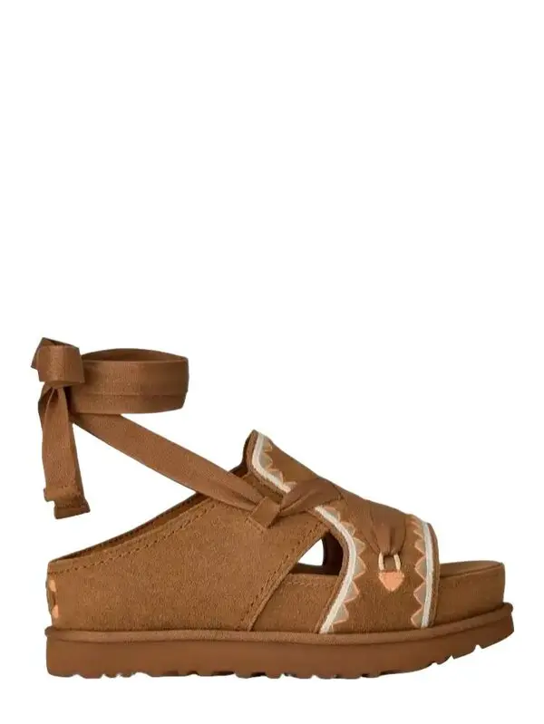UGG Goldenstar Hi Artistitch Sandals With Embroidered Details And Wide Laces - Brown