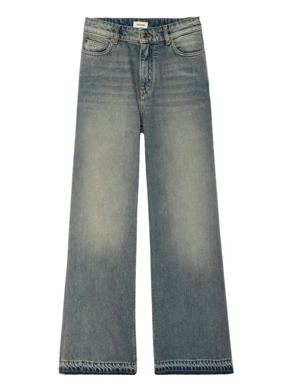 Zadig&Voltaire Frayed Denim Jeans - Gray