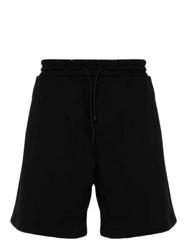 MSGM Elasticated Waist Logo Detail Shorts - Black