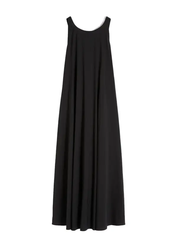 Max Mara Sleeveless Maxi Dress With Tie-back Detail - Black
