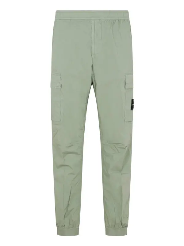 Stone Island Compass Patch Tapered Cargo Pants - Sage