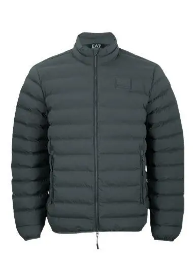 Emporio Armani Ea7 Quilted Zip-up High Neck Jacket - Black
