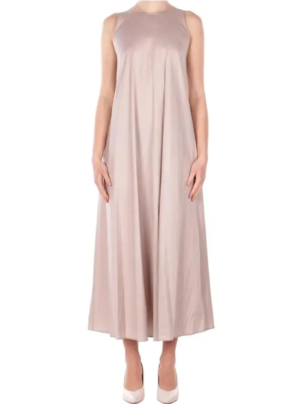 Max Mara Sleeveless Dress With Open Back - Nude