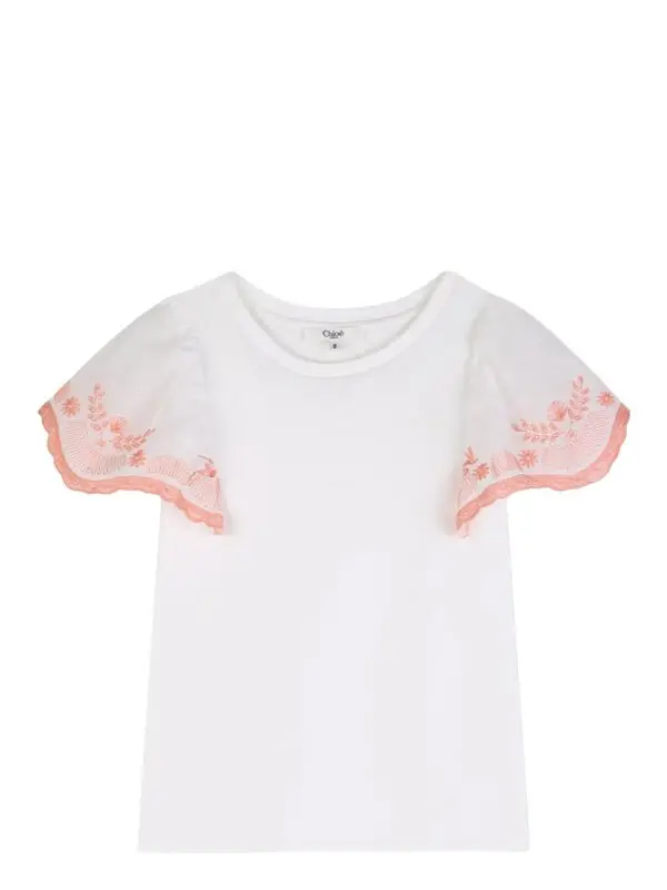 Chloé Embroidered T-shirt - White