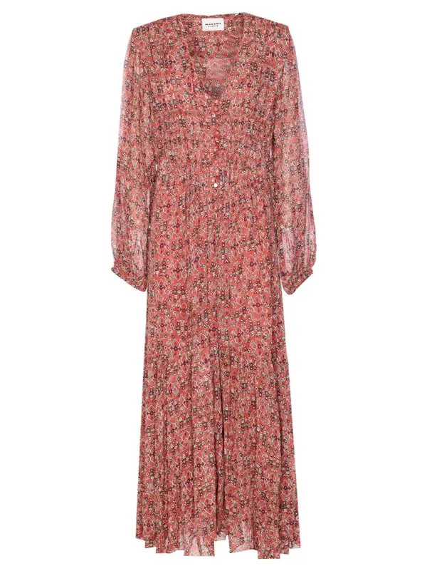 Isabel Marant Étoile Briane Floral Print V-neck Maxi Dress - Pink