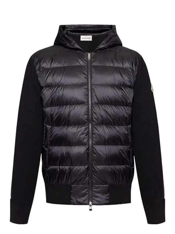 Moncler Padded Wool Hoodie - Black