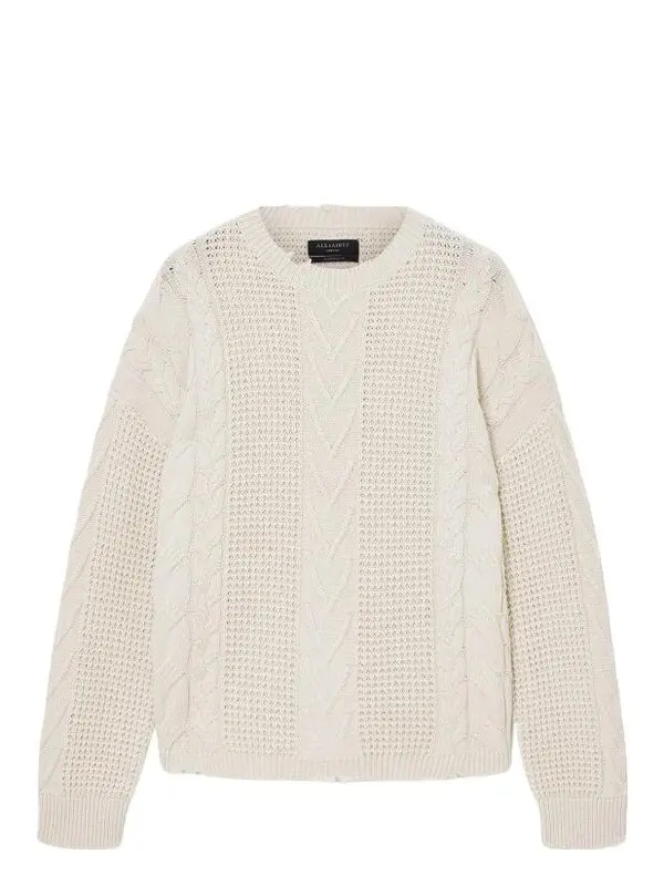 ALLSAINTS Tenter Crew Jumper - Ecru White