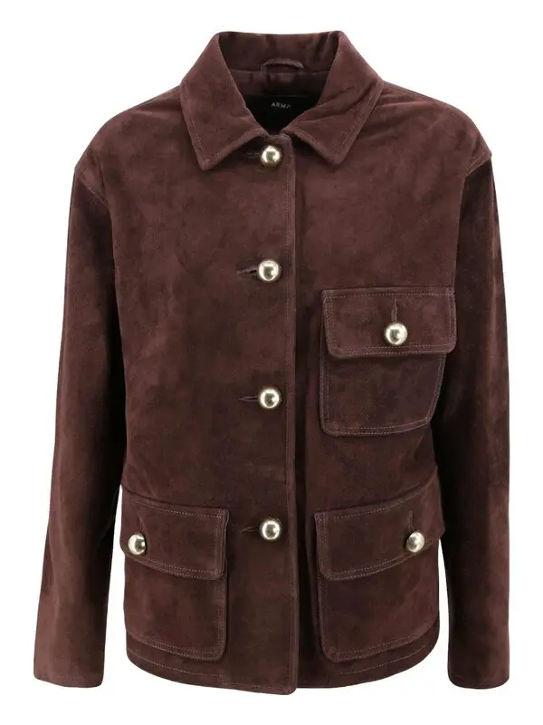 ARMA Rosia Suede Jacket - Red