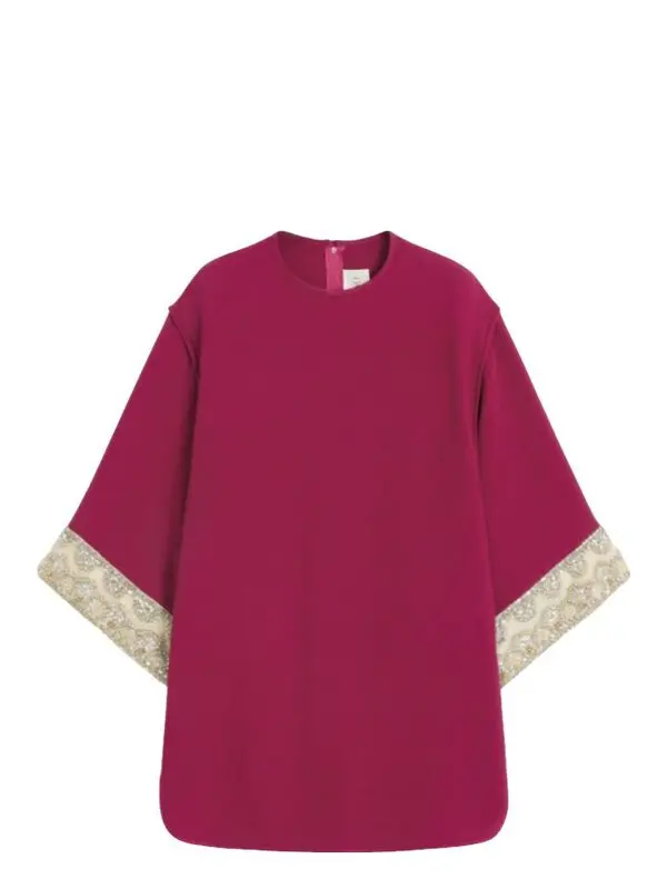 Valentino Garavani Embellished Crewneck Blouse - Red