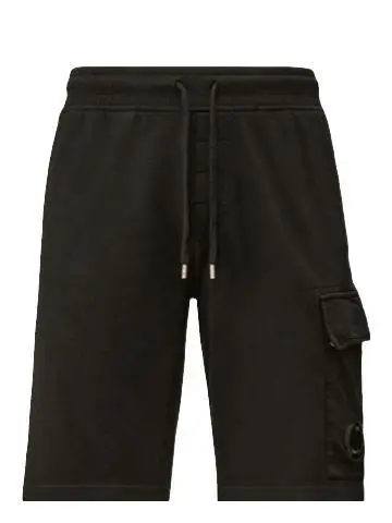 C.P. COMPANY Lightweight Fleece Cargo Shorts - Black