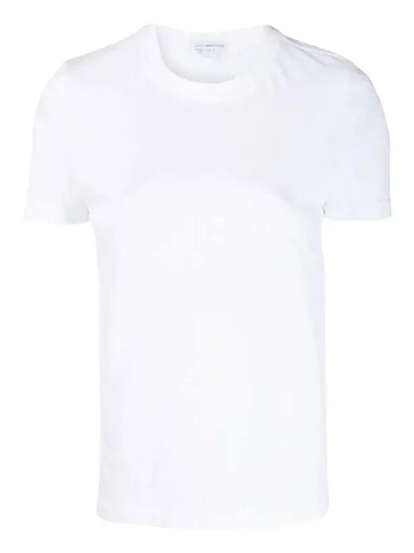 JAMES PERSE Scallop-edge Cotton T-shirt - White