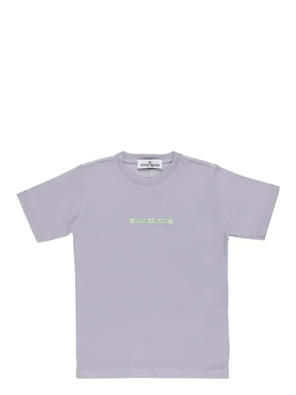 Stone Island Short-sleeved T-shirt With Logo Print - Lavender