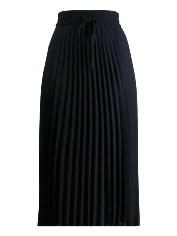 Red Valentino Pleated Skirt With Waist Tie - Black
