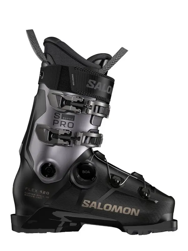 SALOMON S/pro Supra Boa 120 Ski Boots - Black / Beluga Met. / Titanium Met. Pd