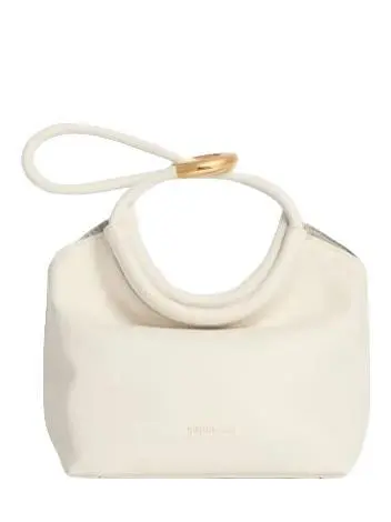 COCCINELLE Small Finn Pouch Bag With Tubular Leather Details - Pearl