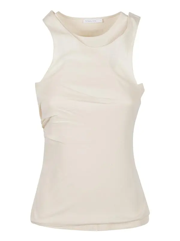 Patrizia Pepe Double-layer Tank Top - Warm Ivory