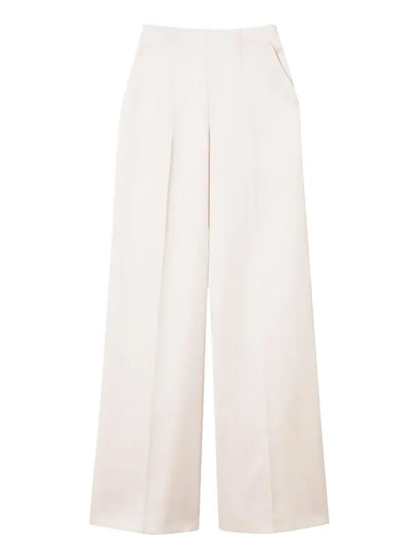 TWINSET High-rise Wide-leg Pants With Side Zippers - White