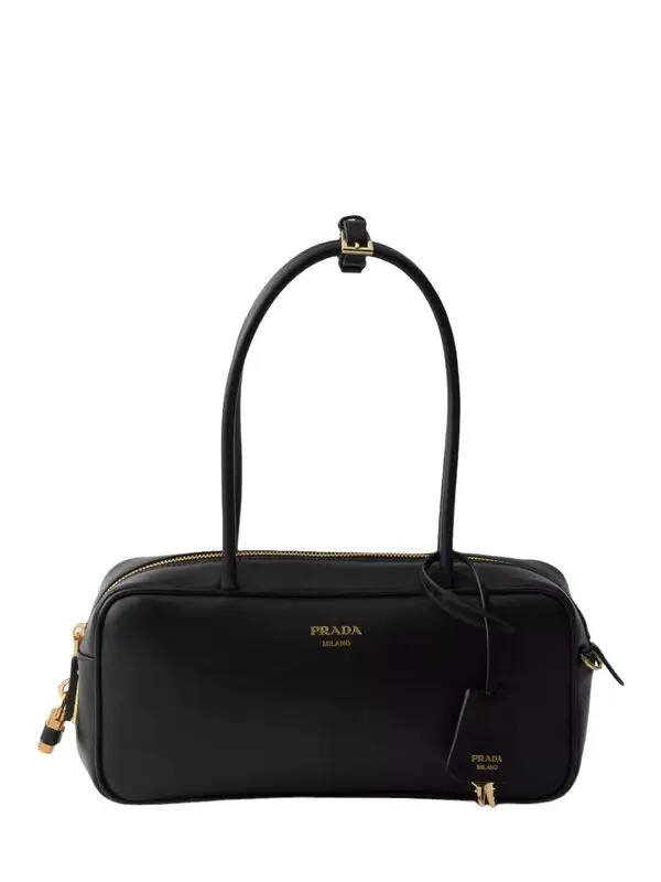 Prada Medium Leather Top-handle Bag - Black