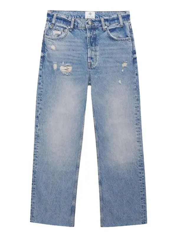 ANINE BING Gavin Mid-rise Straight Jeans - Blue