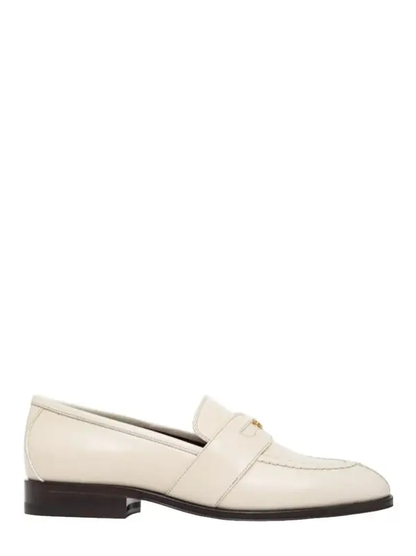 Celine Malaquais Triomphe Loafer In Polished Bull - Milk