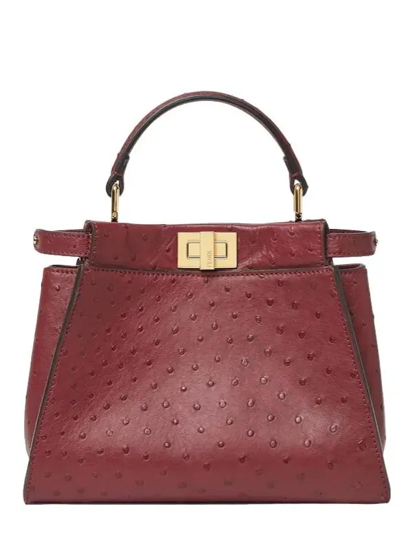 Fendi Peekaboo Mini Shoulder Bag - Red