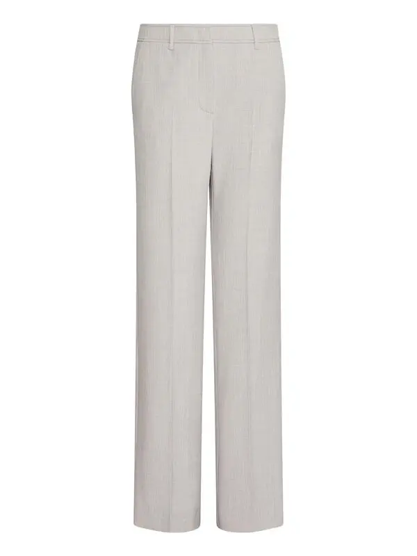 Marella Straight-fit Stretch Trousers With Fly Front And Welt Pockets - Sand