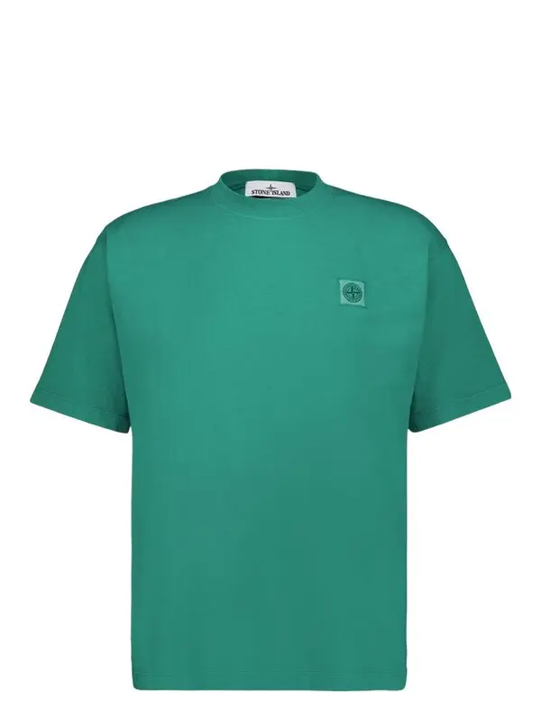 Stone Island Logo Patch Crewneck T-shirt - Green