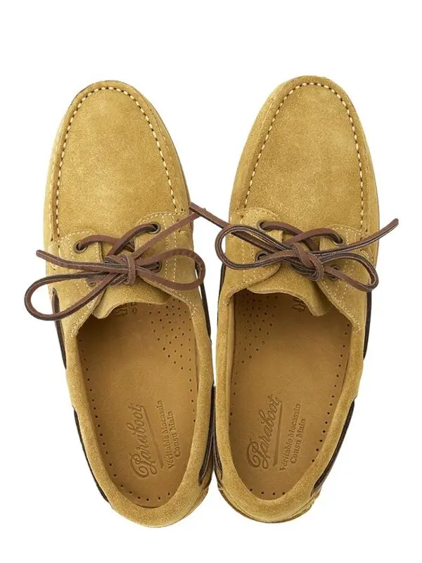 Paraboot Suede Lace-up Boat Shoes - Brown