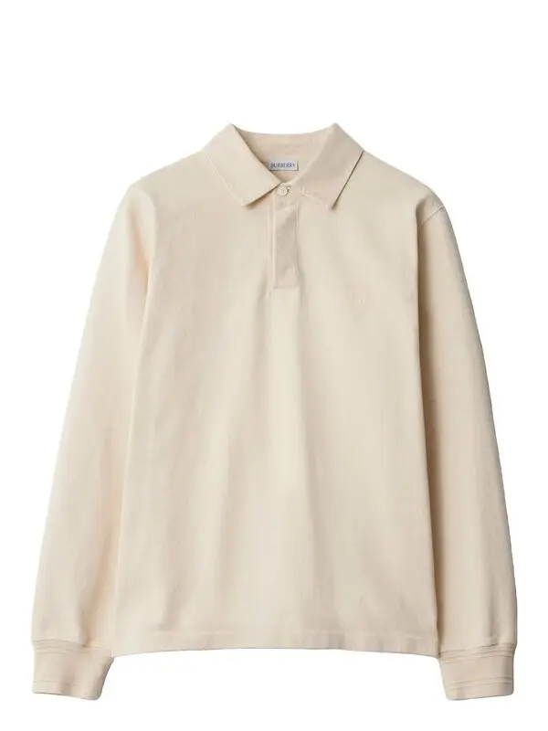 Burberry Cotton Long-sleeve Polo Shirt - Alpine