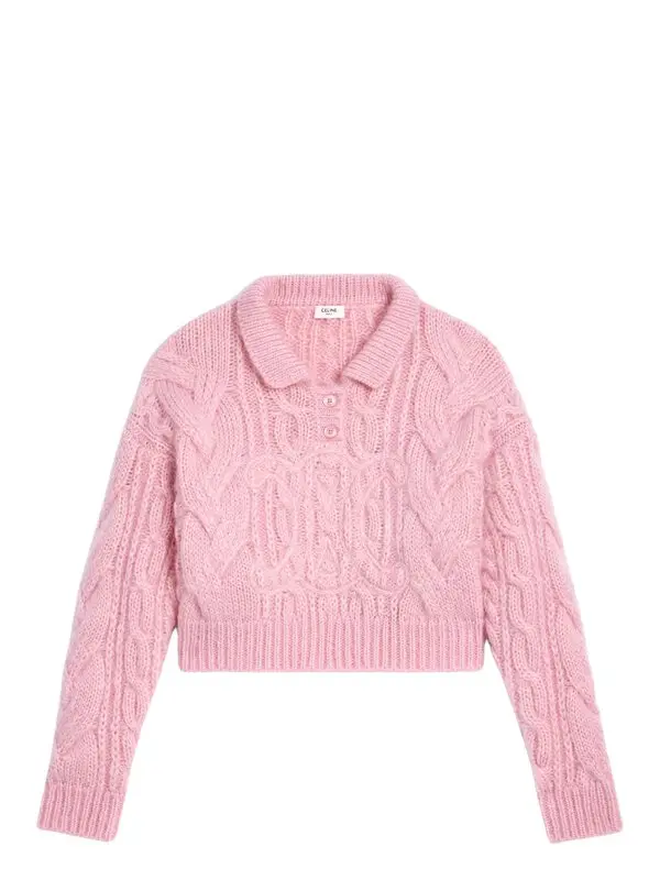 Celine Aran Mohair And Wool Sweater - Pale Pink