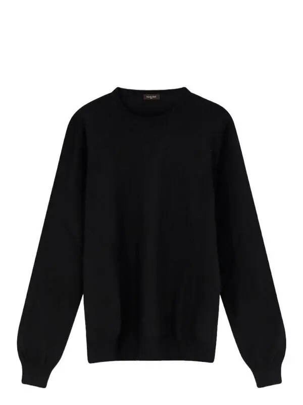 GRAN SASSO Fine-knit Crew-neck Sweater - Black