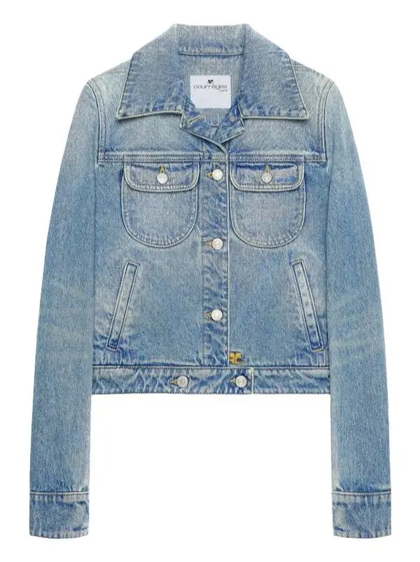 COURREGES Reedition Buttoned Denim Jacket - Denim Blue